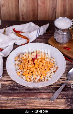 Turkish Baked Beans with Rice Pilav / Pilaf / Kuru Fasulye Stock Photo ...