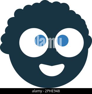 Curly, emoji, frizzy icon - Well organized and editable Vector design ...