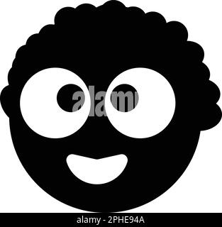 Curly, emoji, frizzy icon - Well organized and editable Vector design ...