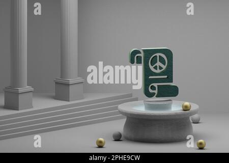 Beautiful abstract illustrations List symbol icon on a dark blue ...