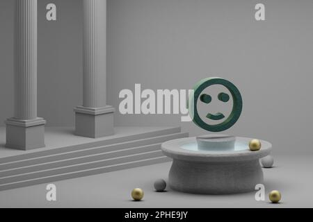 Beautiful abstract illustrations Green Sentiment Neutral symbol icon on ...