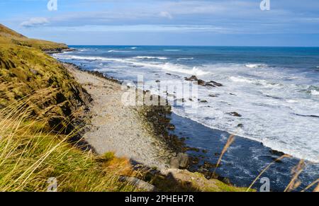 Landscape along the Strandavegur at Eyar. The Strandir in the ...