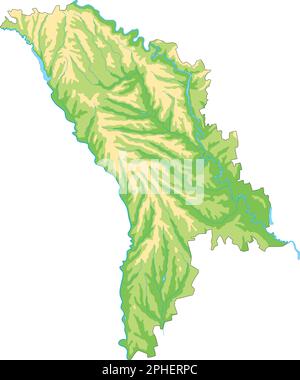 Highly detailed Moldova physical map Stock Vector Image & Art - Alamy