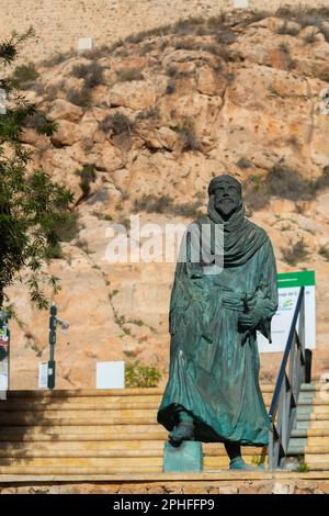 ALMERIA, SPAIN - 18 DECEMBER 2022 A monument in Almería is dedicated to ...
