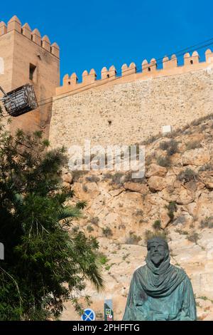 ALMERIA, SPAIN - 18 DECEMBER 2022 A monument in Almería is dedicated to ...