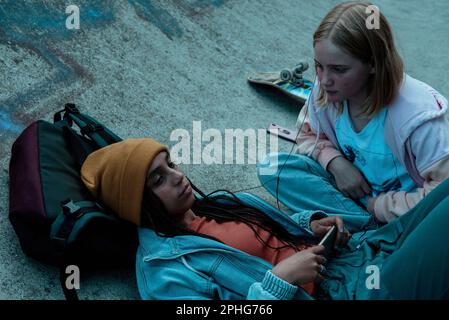 SAAR ROGIERS in SEA SPARKLE (2023) -Original title: ZEEVONK-, directed by DOMIEN HUYGHE. Credit ...