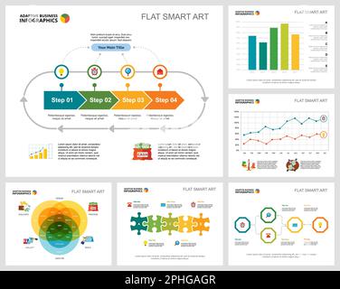 Colorful banking or planning concept infographic charts set Stock ...