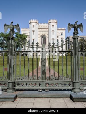 The old Louisiana state capital building at Baton Rouge Louisiana Stock ...