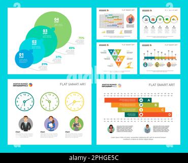 Colorful strategy or logistics concept infographic charts set Stock ...