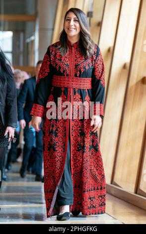 First Minister Humza Yousaf and wife Nadia El-Nakla on the red carpet ...