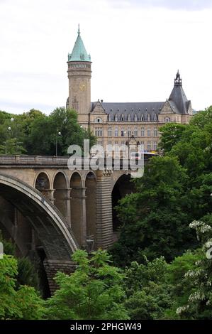 Adolphe Bridge, Adolphe-Bréck, double-decked arch bridge, Luxembourg ...