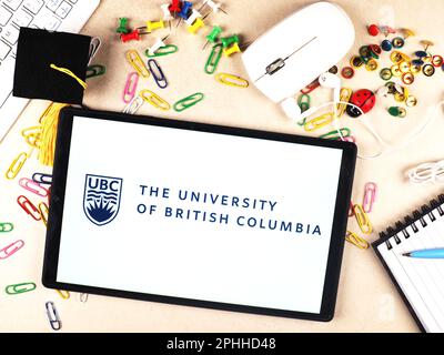 In this photo illustration, the logo of British foodservice company SSP ...