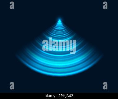 Wi-Fi light effect, blue neon signal sensor waves internet wireless ...