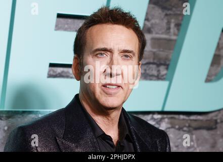 Nicolas Cage arrives for the premiere of his new movie "The Weatherman ...