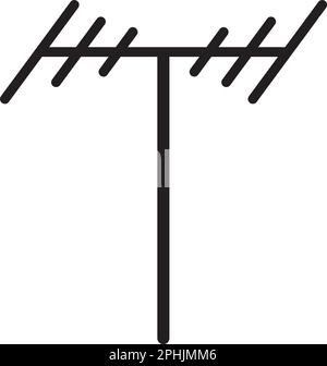 UHF VHF Television Antenna Isolated Stock Photo - Alamy