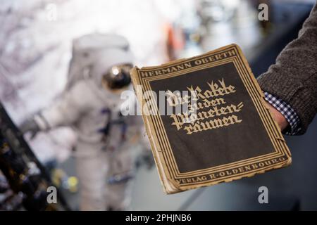 Feucht, Germany. 09th Mar, 2023. Space suits are on display at the ...