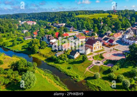 Cityscape of Latvian town Sabile Stock Photo - Alamy
