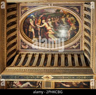 Impressive ceilings in the Old Palace ( Palazzo Vecchio ) in Florence ...