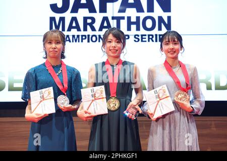 (L-R) Mizuki Matsuda, Yuka Ando, Ai Hosoda, Mao Uesugi, Yukari Abe ...