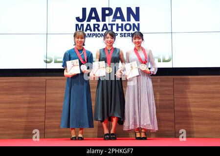 (L-R) Mizuki Matsuda, Yuka Ando, Ai Hosoda, Mao Uesugi, Yukari Abe ...