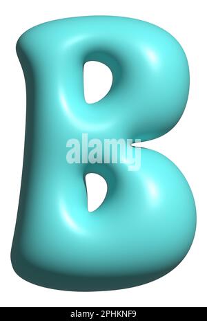 Blue balloon letter R capital, 3D alphabet display font Stock Photo - Alamy