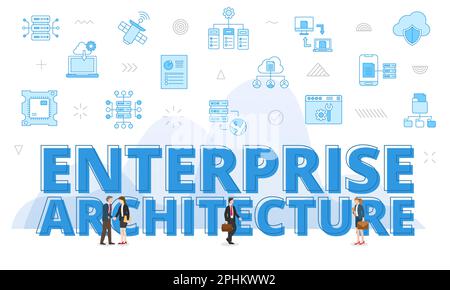 enterprise architecture concept for infographic template banner with ...