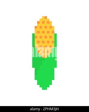 Popcorn pixel art isolated. 8 bit Sweetness vector illustration Stock ...