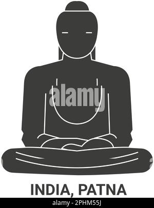 India, Patna,Patna Museum, travel landmark vector illustration Stock ...