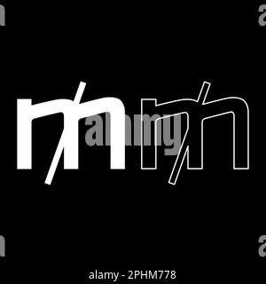 Mill sign currency symbol set icon white color vector illustration ...