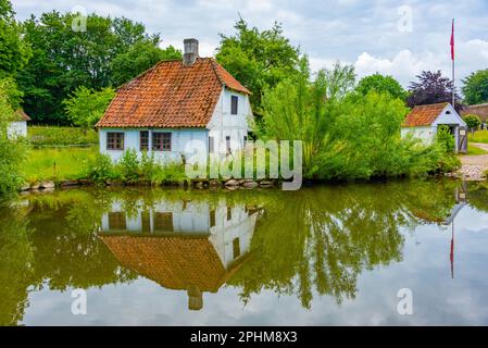 Den Fynske Landsby open-air museum with traditional Danish architecture ...