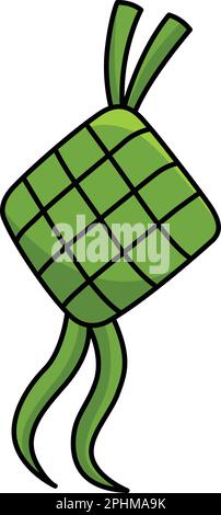 Hand drawn ketupat cartoon illustration Stock Vector Image & Art - Alamy