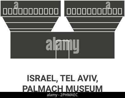 Israel, Tel Aviv, Palmach Museum travel landmark vector illustration ...