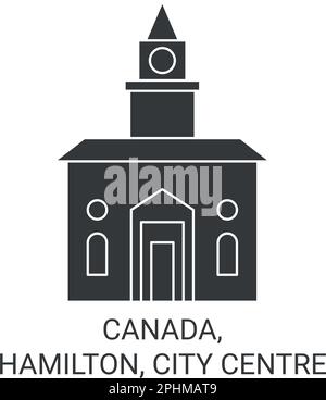 Canada, Hamilton, Hamilton , City Hall travel landmark vector ...