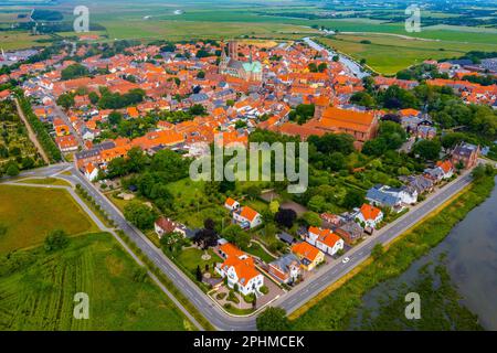 Cityscape of Danish town Ribe Stock Photo - Alamy