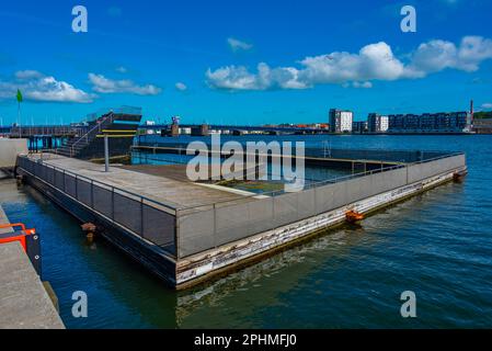 Riverside promenade in Danish town Aalborg Stock Photo - Alamy
