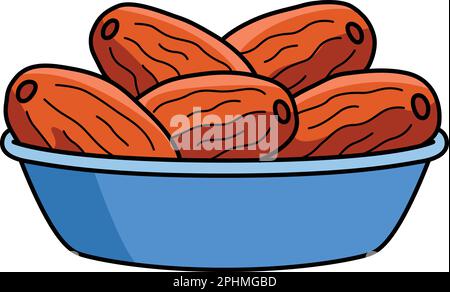 Dried Date Cartoon Colored Clipart Illustration Stock Vector Image ...