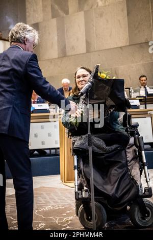 ARNHEM - Carla Claassen (SP) in the province hall of Gelderland where ...