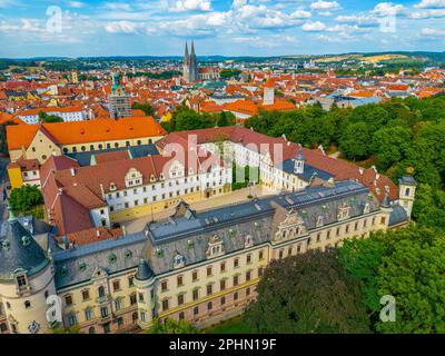 Aerial view, monastery St.Emmeram, it Basilica of St. Emmeram and head ...