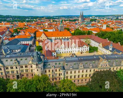 Aerial view, monastery St.Emmeram, it Basilica of St. Emmeram and head ...