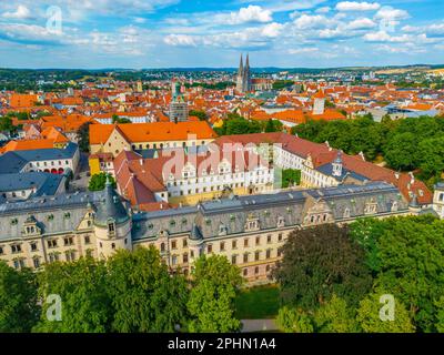 Aerial view, monastery St.Emmeram, it Basilica of St. Emmeram and head ...