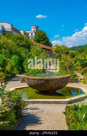 Garden of Willibaldsburg castle in German town Eichstätt Stock Photo ...