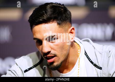 Jordan Flynn during a press conference at Nobu Hotel London Portman ...