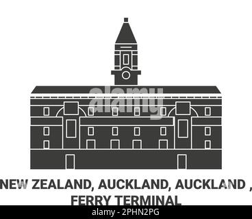 New Zealand, Auckland, Auckland , Ferry Terminal travel landmark vector ...
