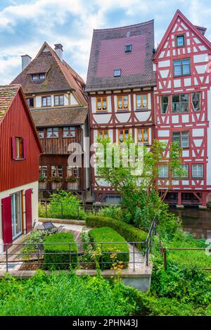 Traditional buildings at Fishermen's district of German town Ulm Stock ...