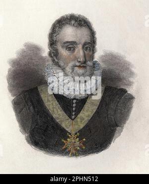 Portrait de Henri IV (1553-1610), roi de France. In "Histoire Populaire ...
