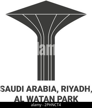 Saudi Arabia, Riyadh, Al Watan Park travel landmark vector illustration ...
