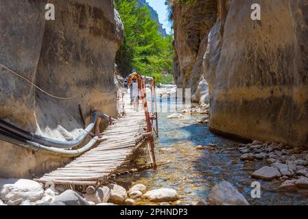 Iron Gates at Samaria gorge at Greek island Crete Stock Photo - Alamy