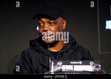 Jesse Addison during a press conference at Nobu Hotel London Portman ...