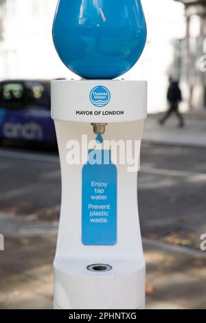 A water server is seen in central London Stock Photo - Alamy