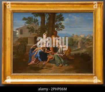 Louvre – Nicolas Poussin -- The Holy Family with Saint John, Saint ...